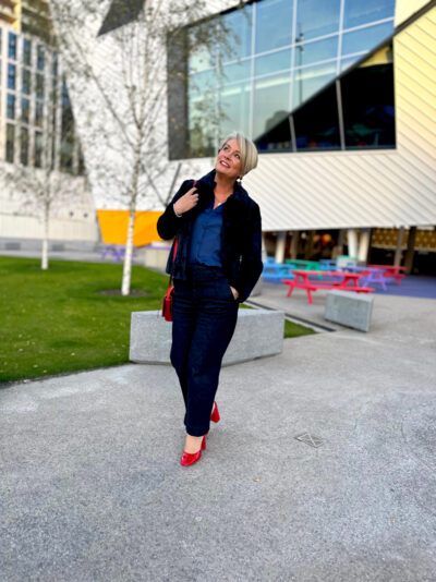 Using texture with winter outfits - Midlifechic